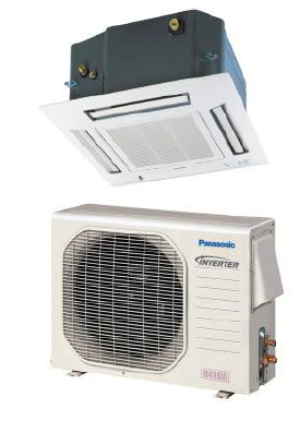 Panasonic Single Zone 4-Way Cassette Ductless Mini-Split Heat Pump